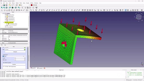 Intro to FreeCAD Part 10: Finite Element Method (FEM) WorkBench Tutorial